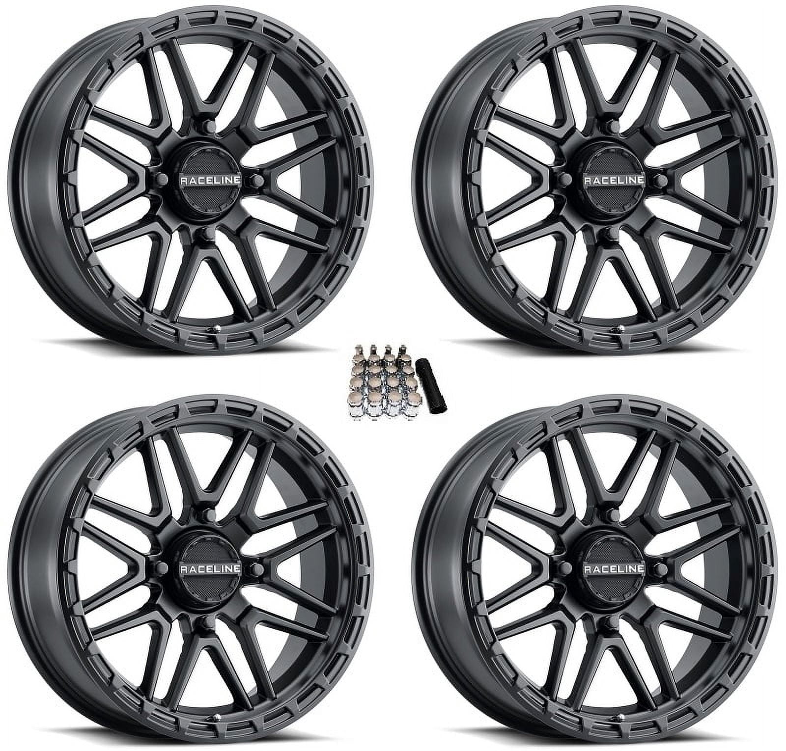 Raceline Krank XL 18" UTV Wheels/Rims Black Polaris RZR 1000 XP ...