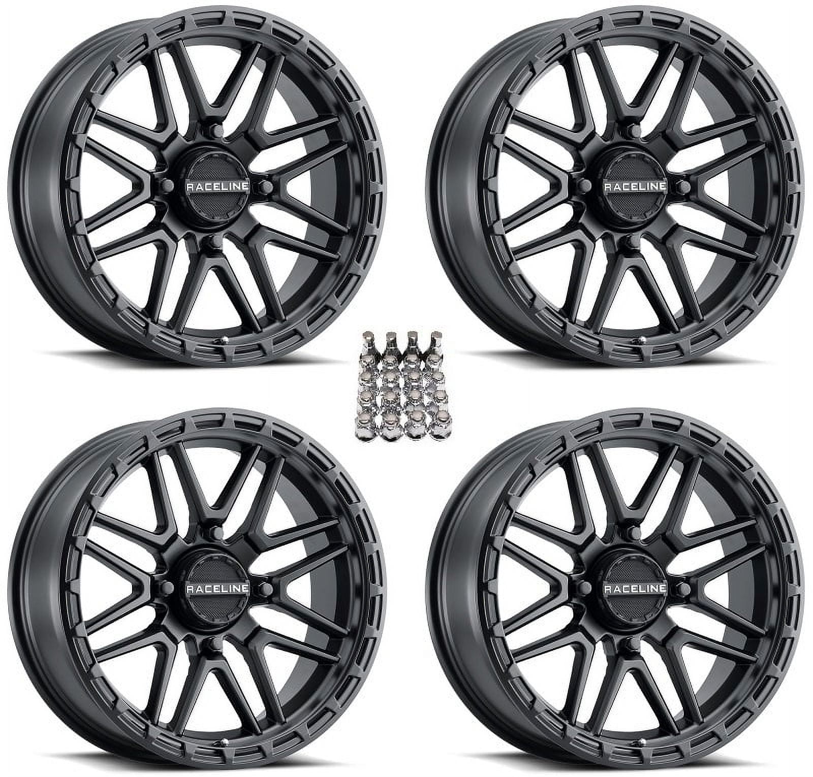Raceline Krank XL 20" ATV Wheels/Rims Black Sportsman 550 850 1000 ...