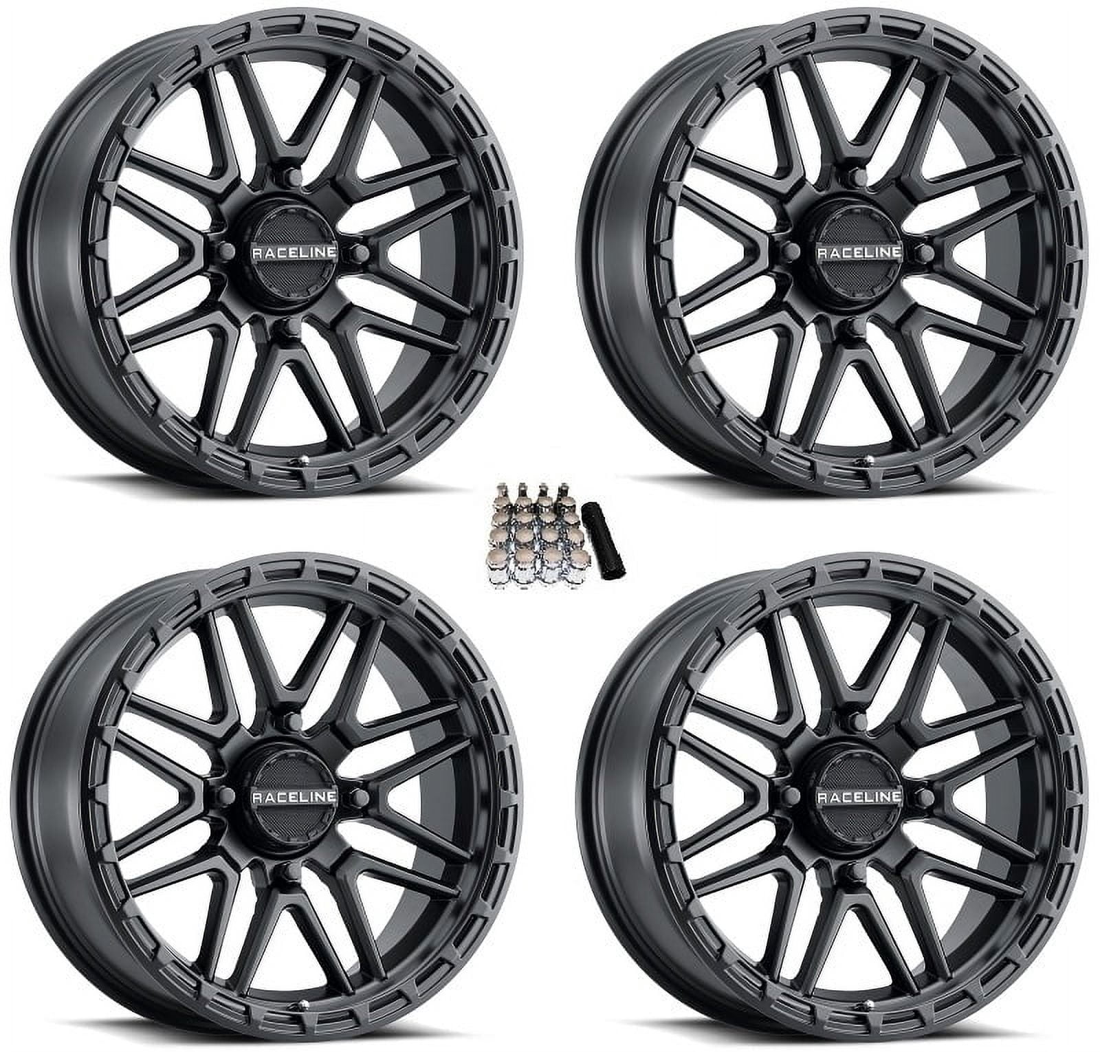 Raceline Krank XL 20" UTV Wheels/Rims Black Can-Am Maverick X3 / Honda ...