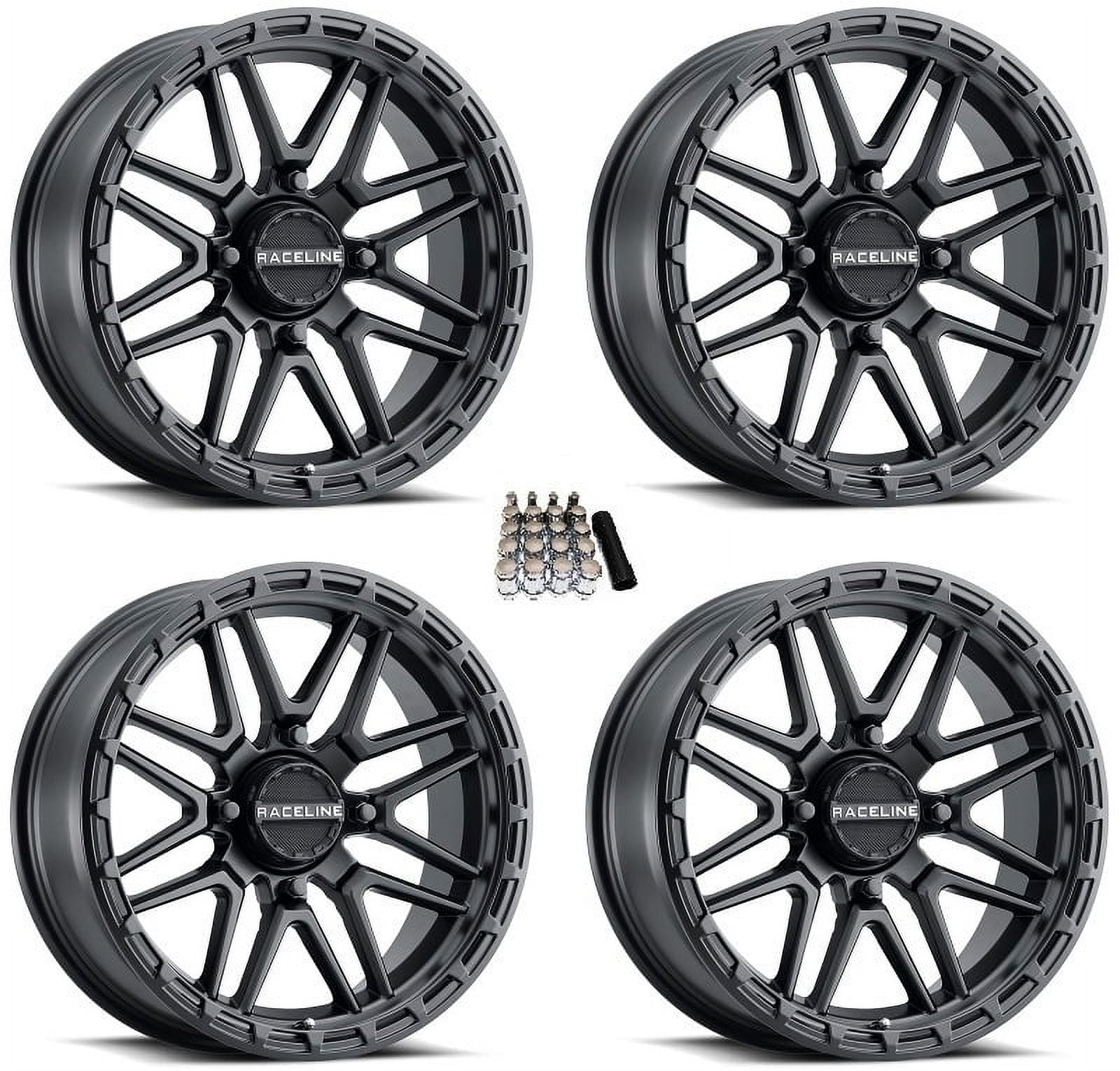 Raceline Krank XL 22" UTV Wheels/Rims Black Polaris RZR 1000 XP ...