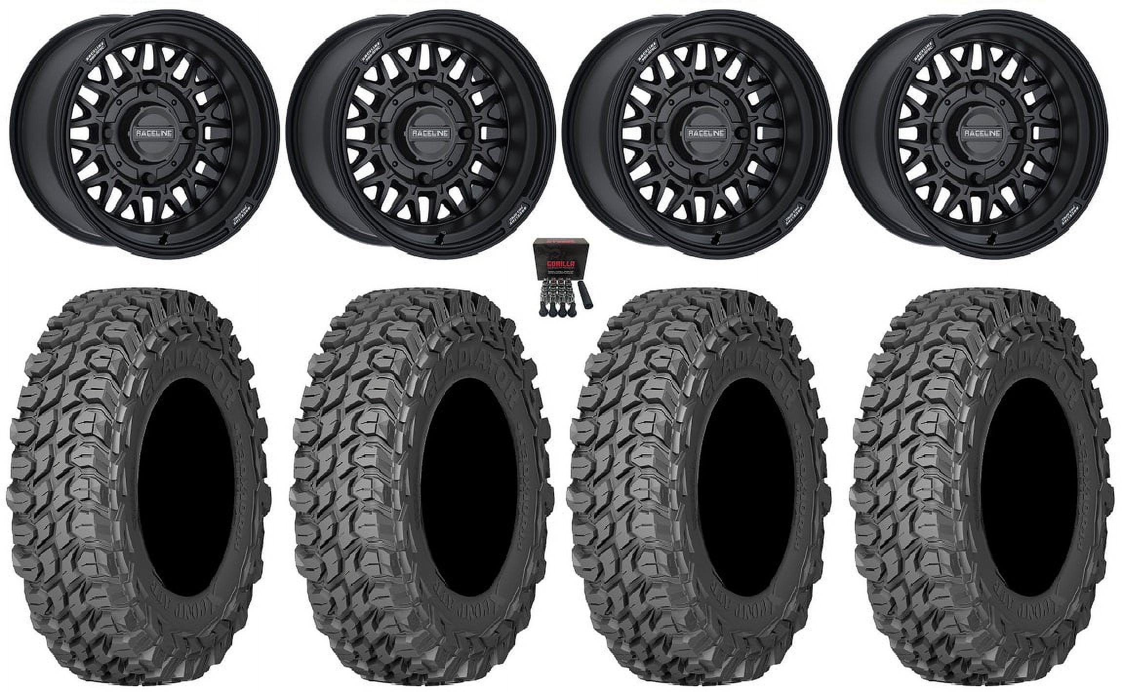 Raceline Omega 14" Wheels Black 30" X Comp ATR Tires Can-Am Commander ...