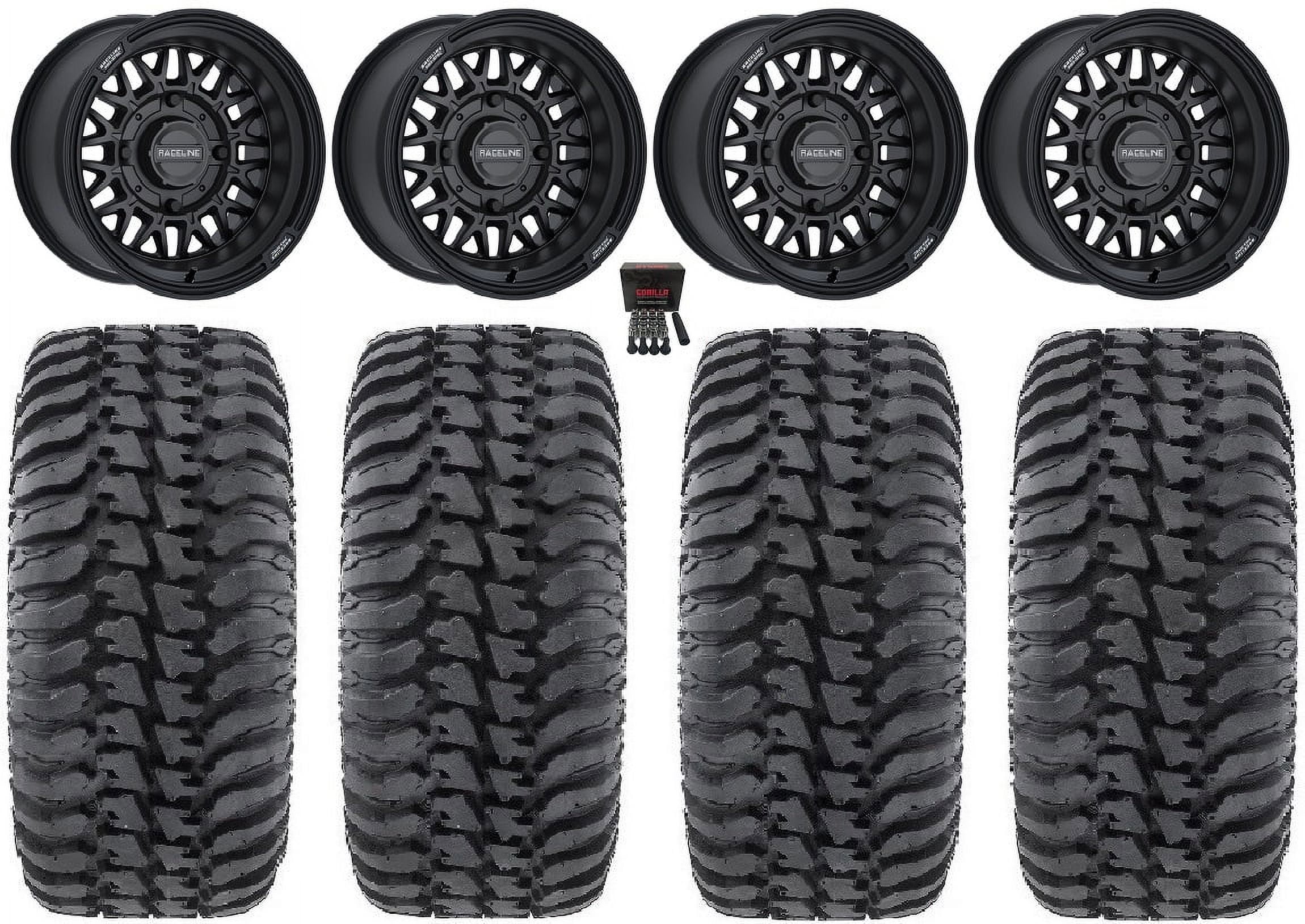 Raceline Omega 15" Wheels Satin Black 30" Regulator Tires Can-Am ...