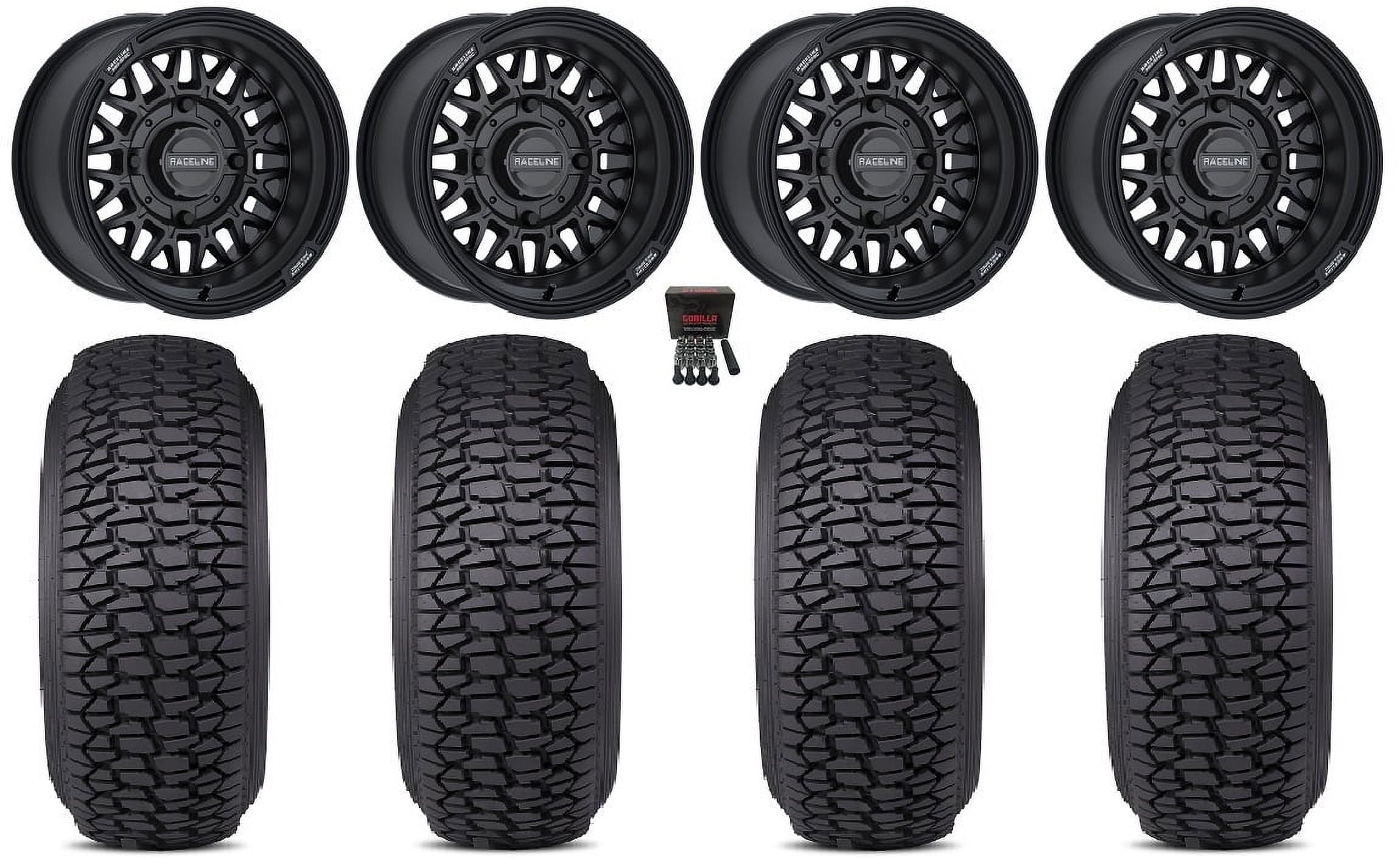 Raceline Omega 15" Wheels Satin Black 32" Regulator 2 Tires Can-Am ...