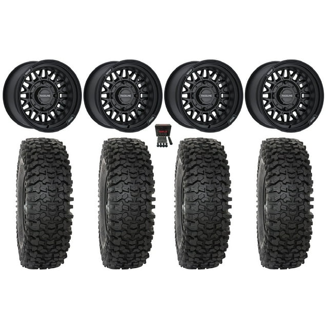 Raceline Omega 15" Wheels Satin Black 35" RC500S Sticky Tires Can-Am ...
