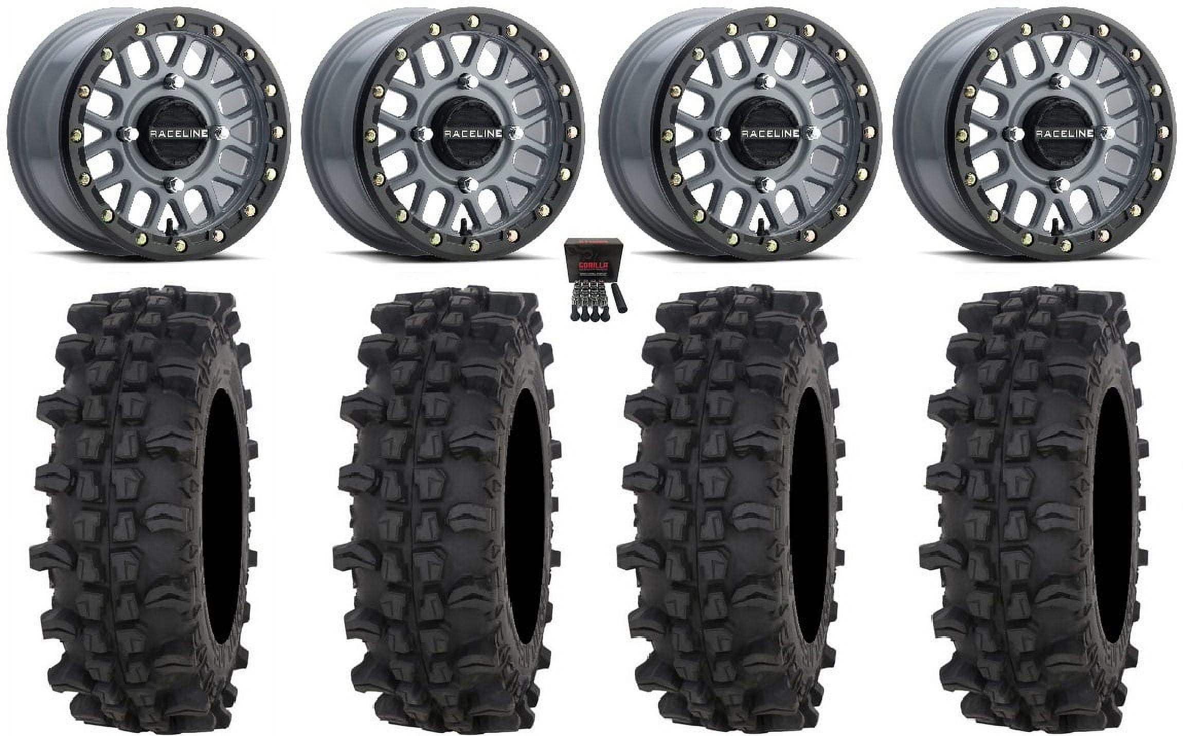 Raceline Podium Bdlk 14" +38mm Gy Wheels 30" ACP Tires Sportsman RZR ...