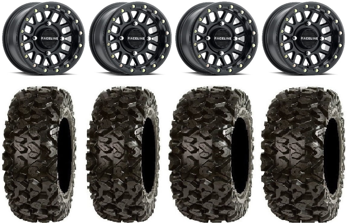 Raceline Podium Bdlk 14" Bk Wheels 26" Rip Saw Tires Sportsman 550 850 ...