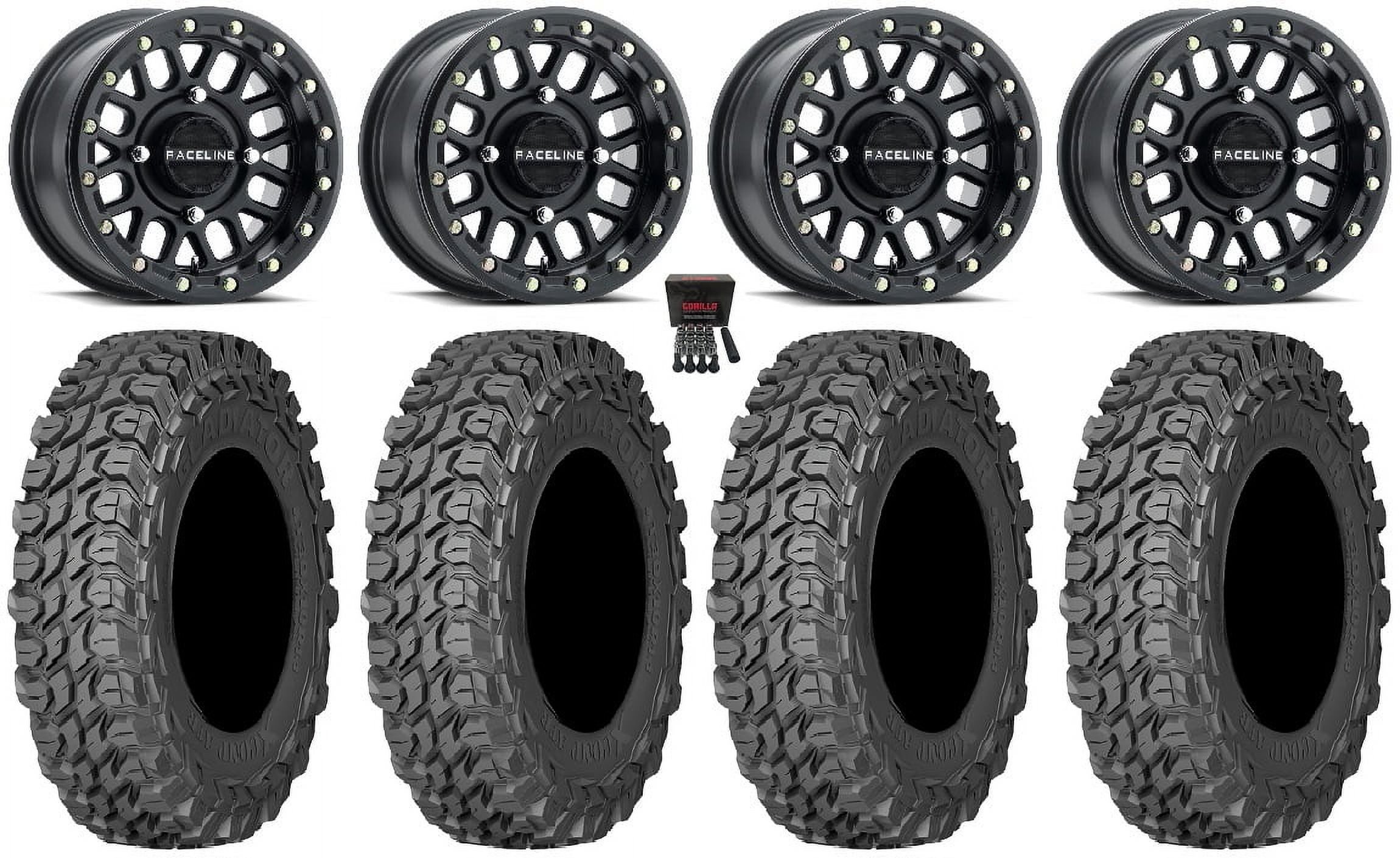 Raceline Podium Bdlk 14" Wheels Bk 28" X Comp ATR Tires Can-Am ...