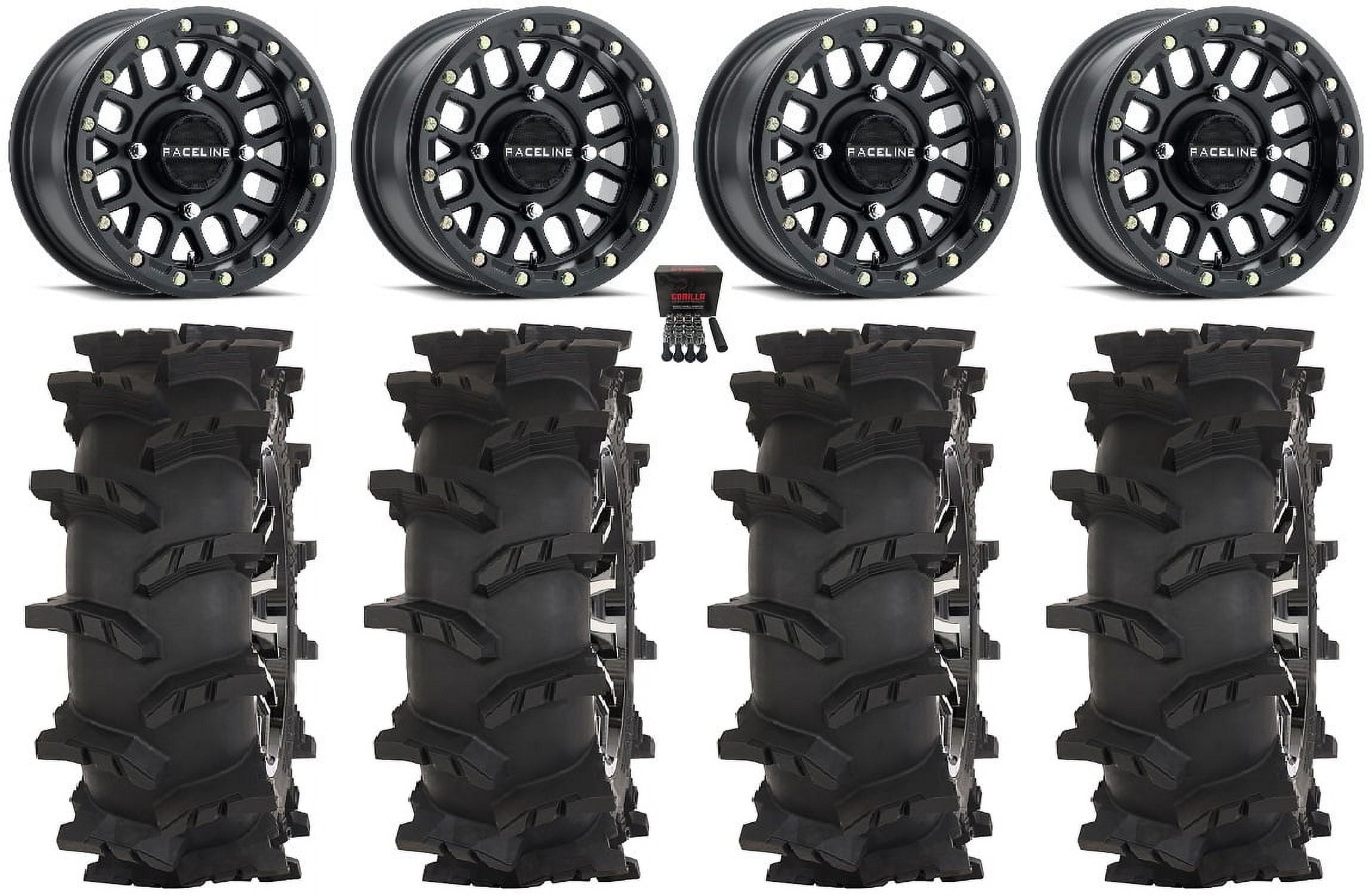 Raceline Podium Bdlk 14" Wheels Black 32" Outlaw Max Tires Can-Am ...