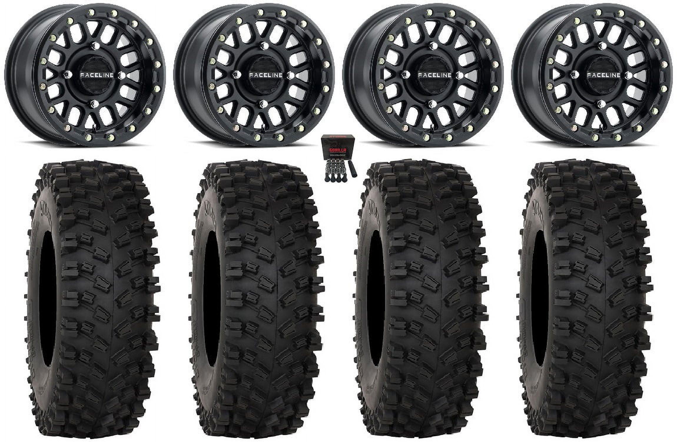 Raceline Podium Bdlk 15" Wheels Bk 35" ATX470 Tires Can-Am Commander ...
