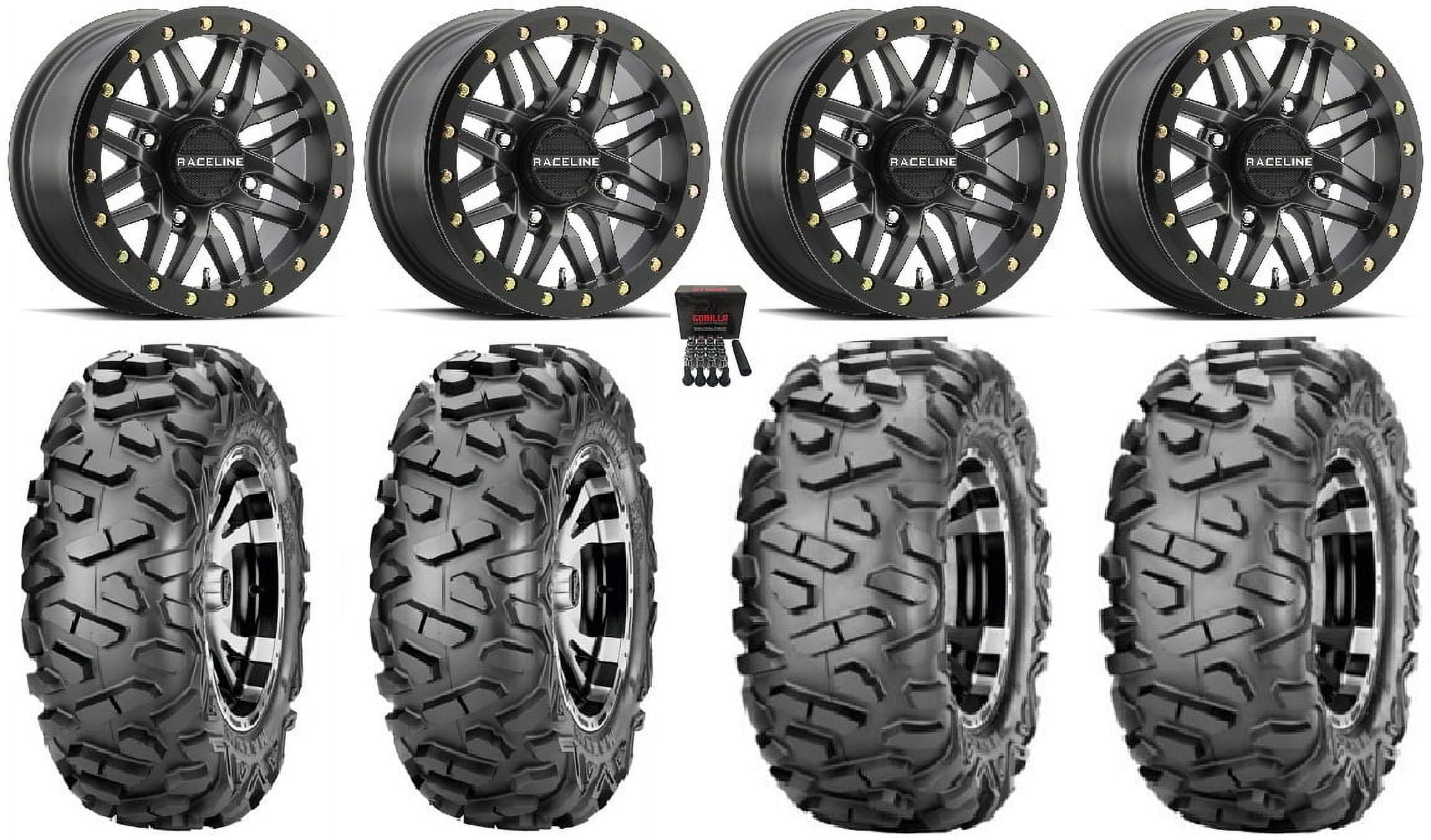 Raceline Ryno Bdlk 14" Gm Wheels 29" BigHorn Tires Sportsman RZR Ranger ...