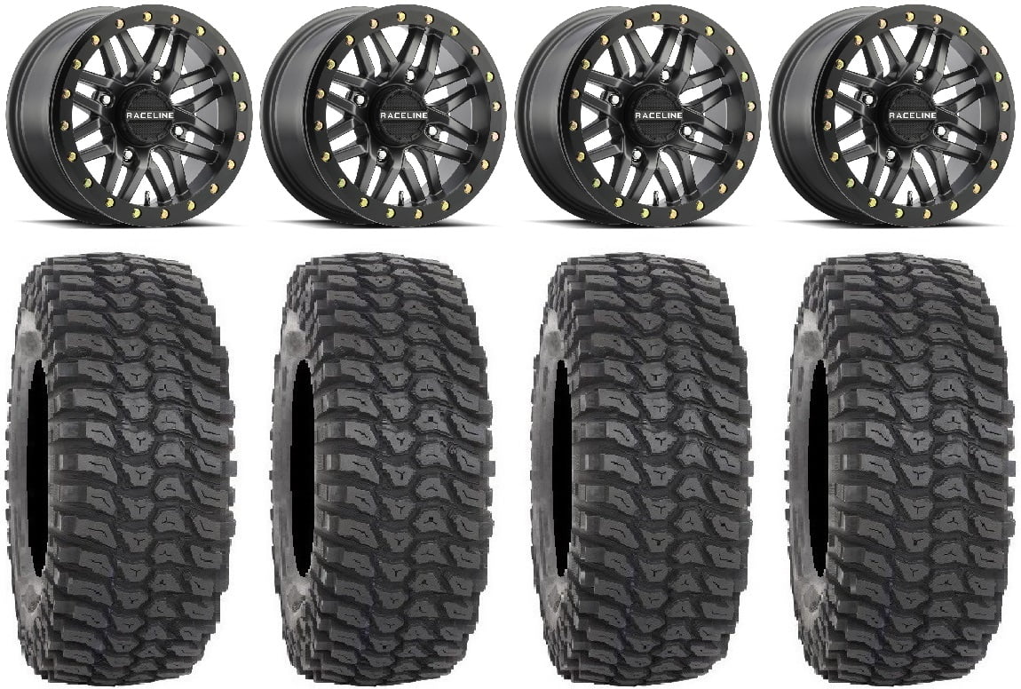 Raceline Ryno Bdlk 14" Gm Wheels 30" XCR350 Tires Sportsman RZR Ranger ...