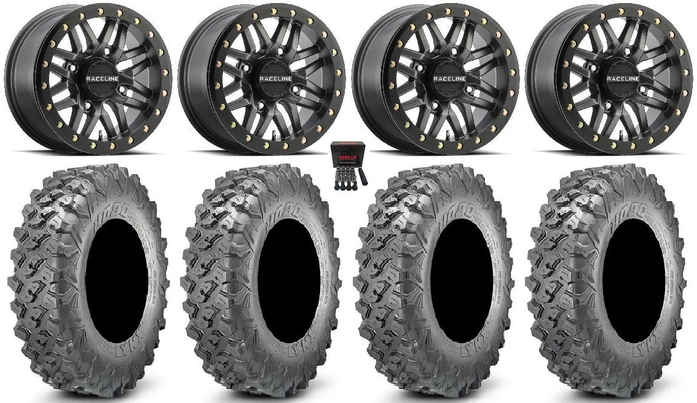 Raceline Ryno Bdlk 14" Wheels Gm 30" Lynx SXS Tires Polaris RZR XP 1000 ...