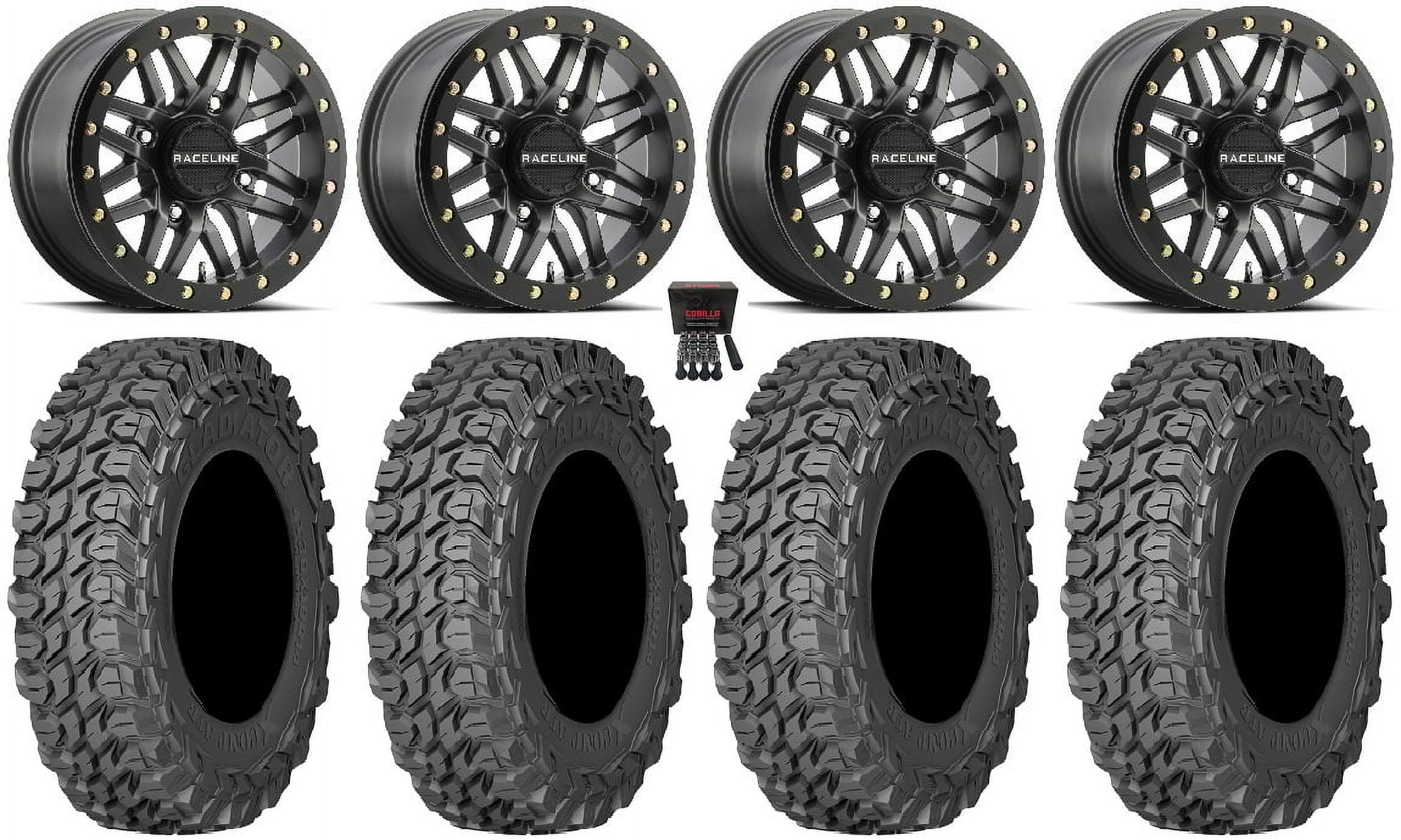 Raceline Ryno Bdlk 14" Wheels Gm 30" X Comp ATR Tires Sportsman RZR ...