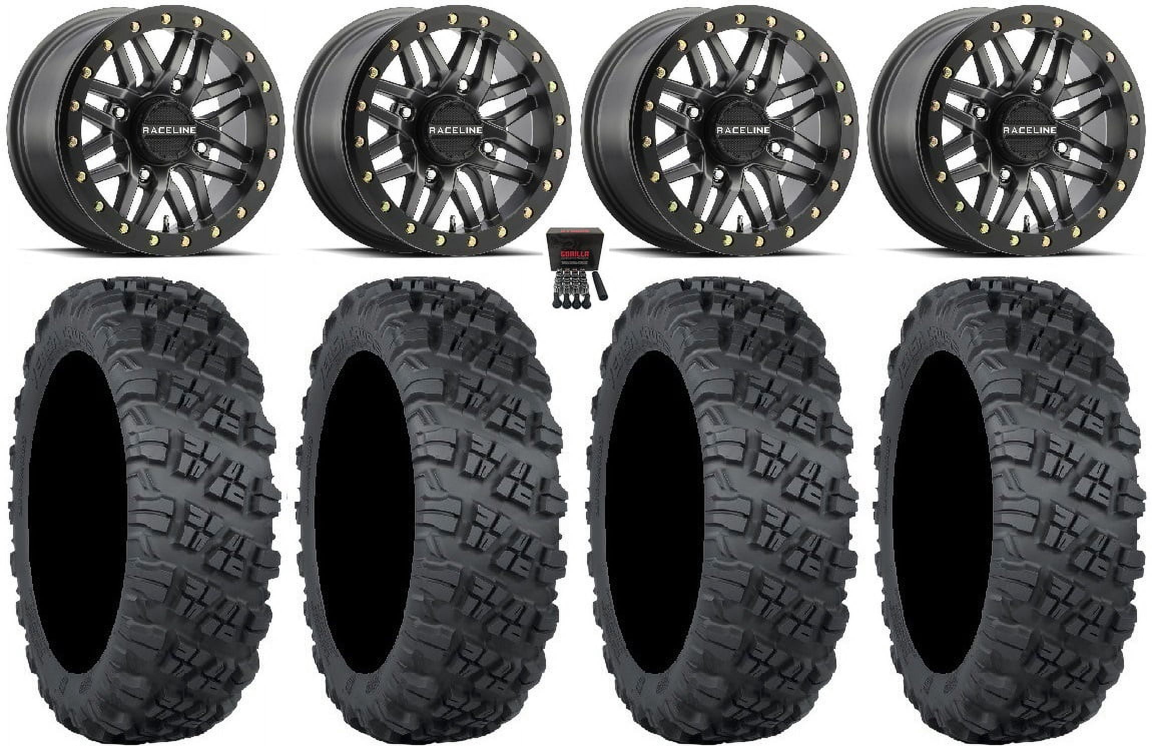 Raceline Ryno Bdlk 14" Wheels Gm 32" Versa Cross V3 Tires Can-Am ...