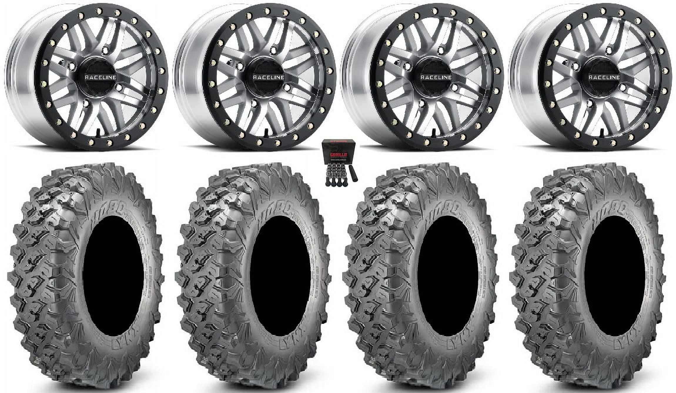 Raceline Ryno Bdlk 14" Wheels Mh 28" Lynx SXS Tires Sportsman RZR ...