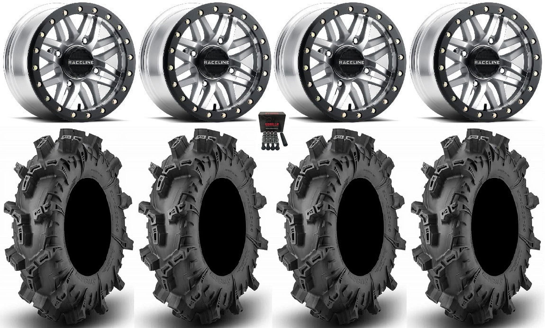 Raceline Ryno Bdlk 14" Wheels Mh 28" Terminator Max Tires Can-Am ...