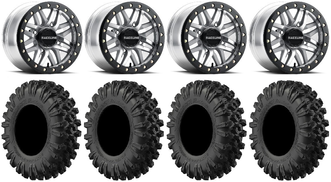 Raceline Ryno Bdlk 15" Mh Wheels 32" MotoRavage XL Tires Can-Am ...