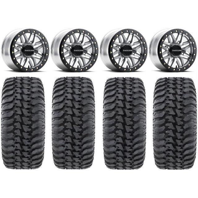 Raceline Ryno Bdlk 15" Mh Wheels 32" Regulator Tires Can-Am Maverick X3 ...