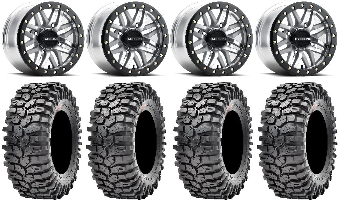 Raceline Ryno Bdlk 15" Mh Wheels 32" Roxxzilla Tires Can-Am Commander ...