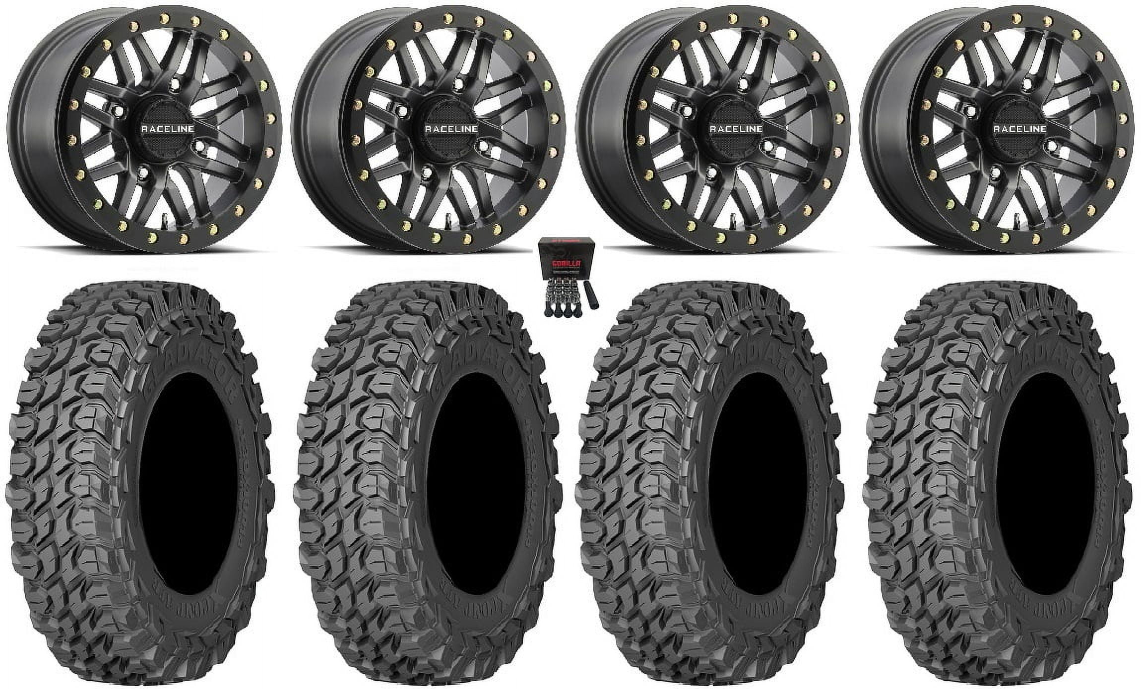 Raceline Ryno Bdlk 15" Wheels Gm 32" X Comp ATR Tires Sportsman RZR ...