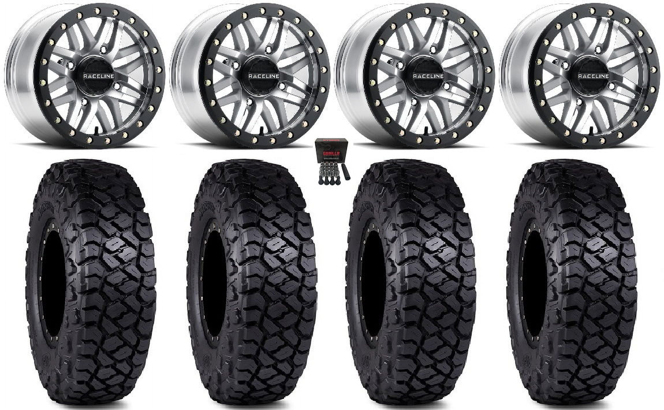Raceline Ryno Bdlk 15" Wheels Mh 30" Intersect Tires Can-Am Commander ...