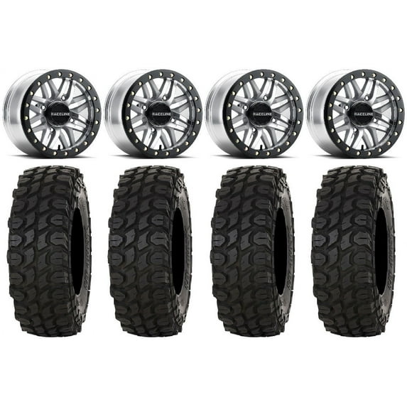 Raceline Ryno Beadlock 14" Wheels Mh 30" XComp ATR Tires Can-Am ...