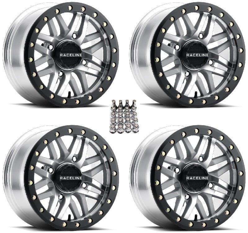 Raceline Ryno Beadlock ATV Wheels/Rims Machined 14" Sportsman RZR ...