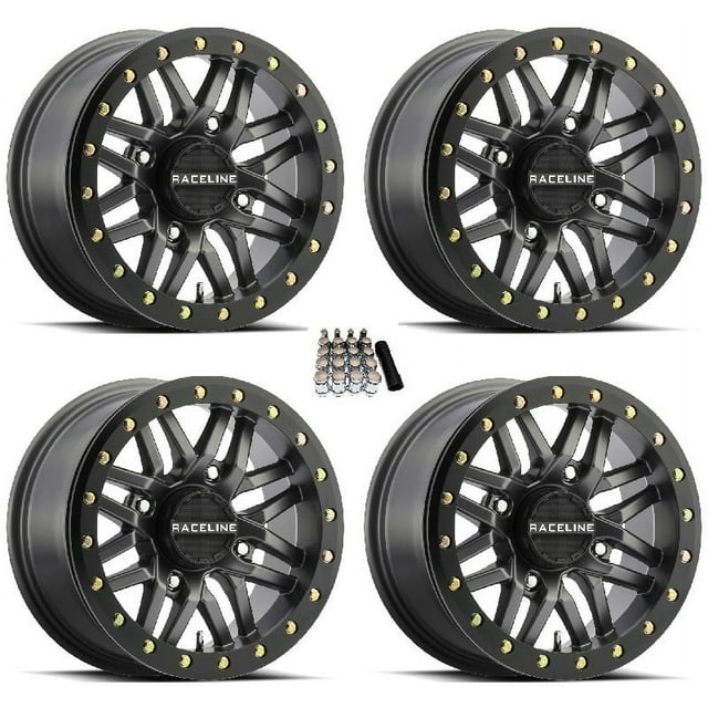 Raceline Ryno Beadlock UTV Wheels/Rims Gunmetal 15" Can-Am Maverick X3 ...