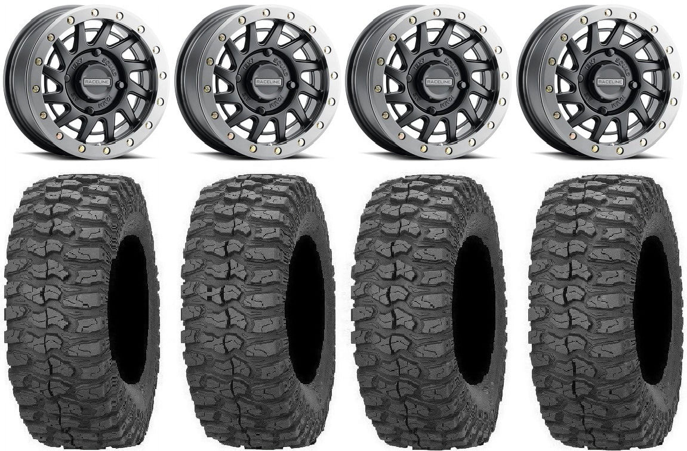 Raceline Squad Bdlk 15" Wheels Bk +38mm/+10mm 32" Rock-A-Billy Tires ...