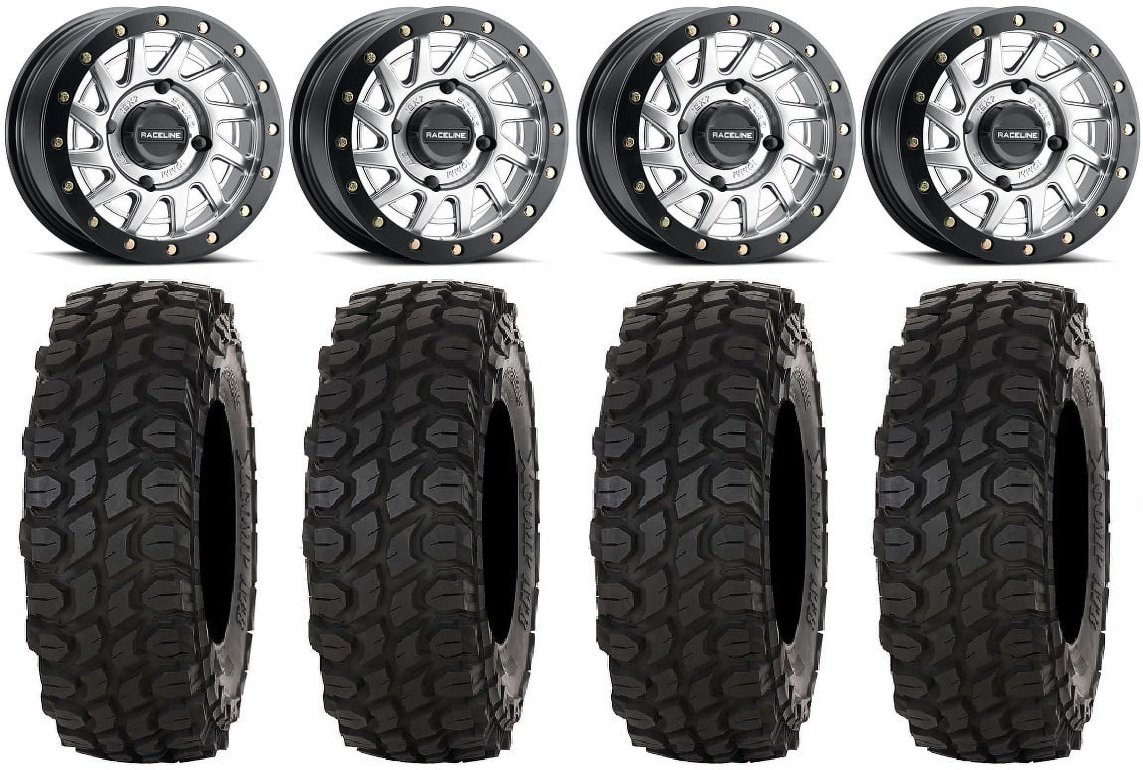 Raceline Squad Bdlk 15" Wheels Si +10mm 35" XComp ATR Tires Can-Am ...