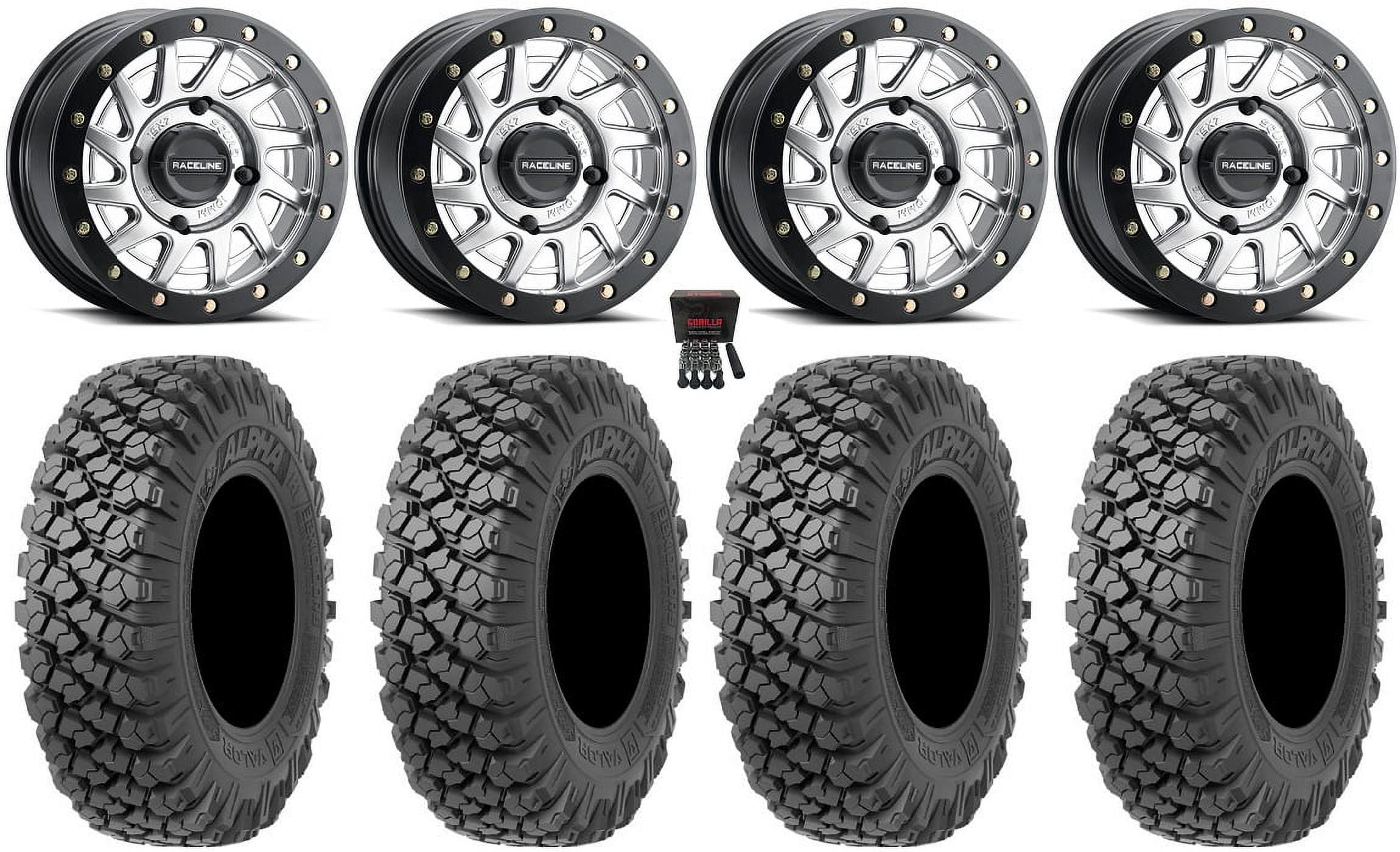 Raceline Squad Bdlk 15" Wheels Si +38mm/+10mm 35" Alpha Tires Honda ...