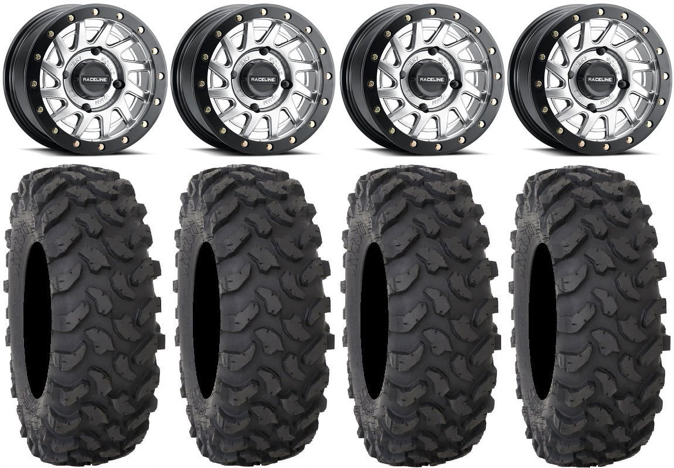 Raceline Squad Bdlk 15" Wheels Si +38mm/+10mm 35" XTR370 Tires Honda ...