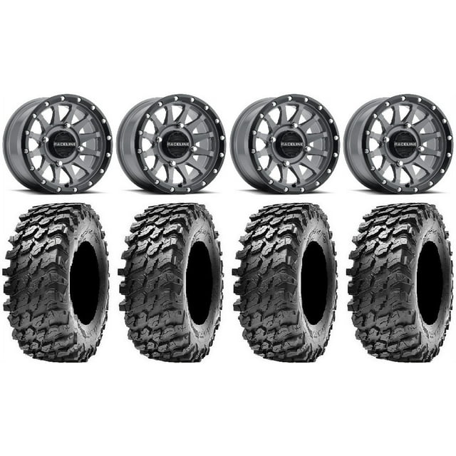 Raceline Trophy 14" Grey Wheels 32" Rampage Tires Polaris RZR XP 1000 ...