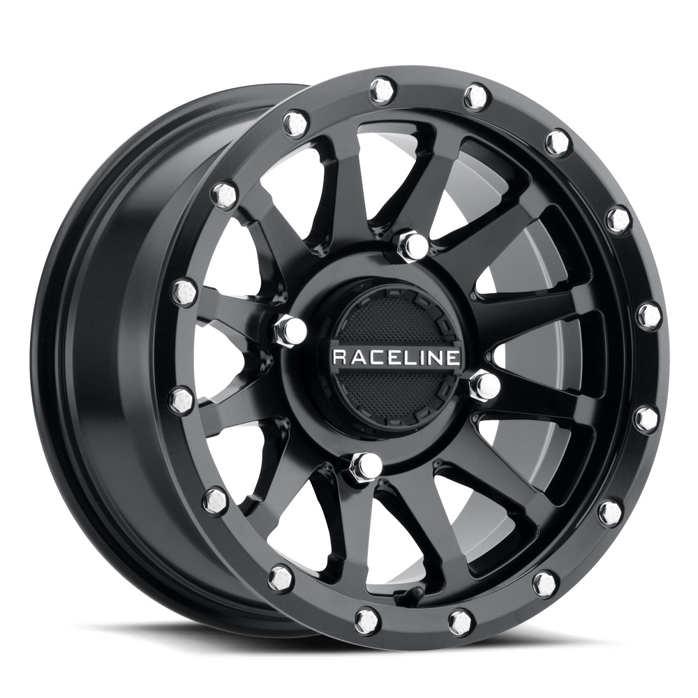 Raceline Trophy 14x7 ATV/UTV Wheel - Satin Black (4/110) +10mm [A95B ...