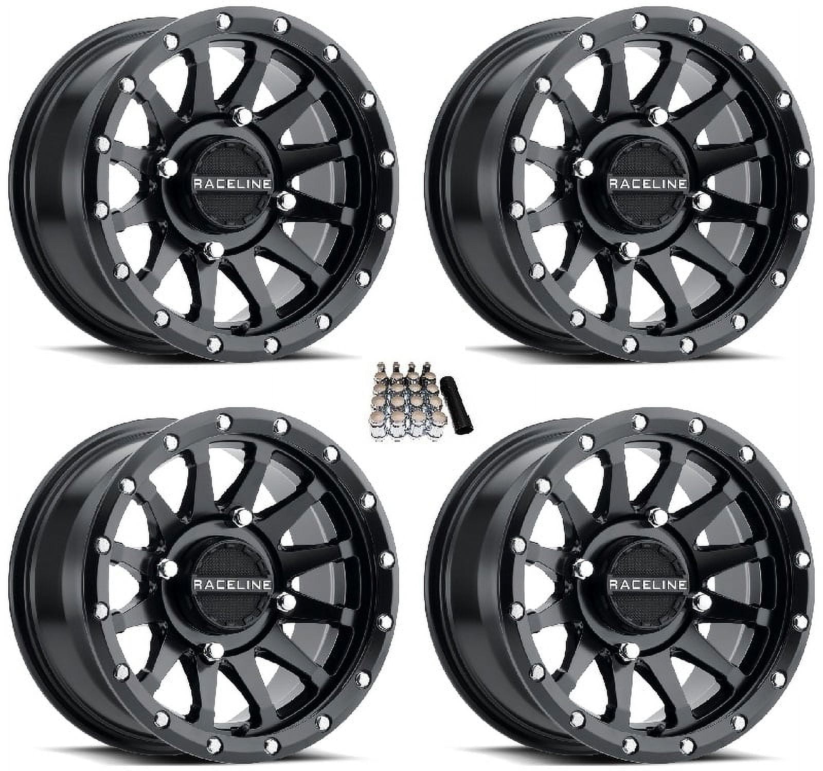 Raceline Trophy UTV Wheels/Rims Black 14" Honda Pioneer - Walmart.com