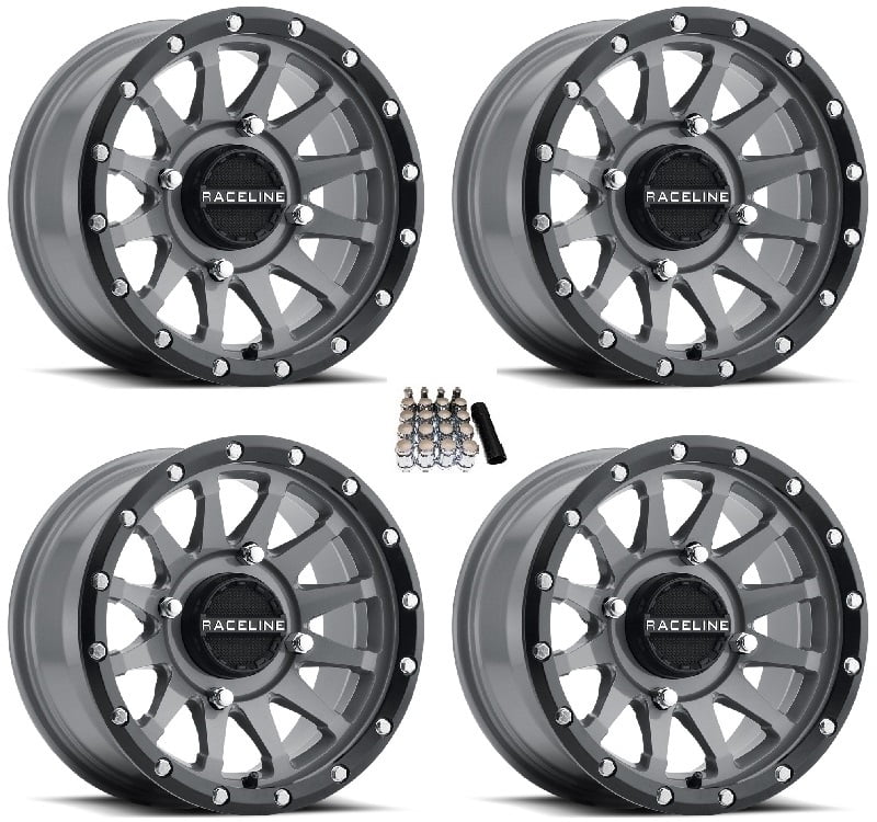 Raceline Trophy UTV Wheels/Rims Grey 15" Polaris RZR 1000 XP / Ranger ...