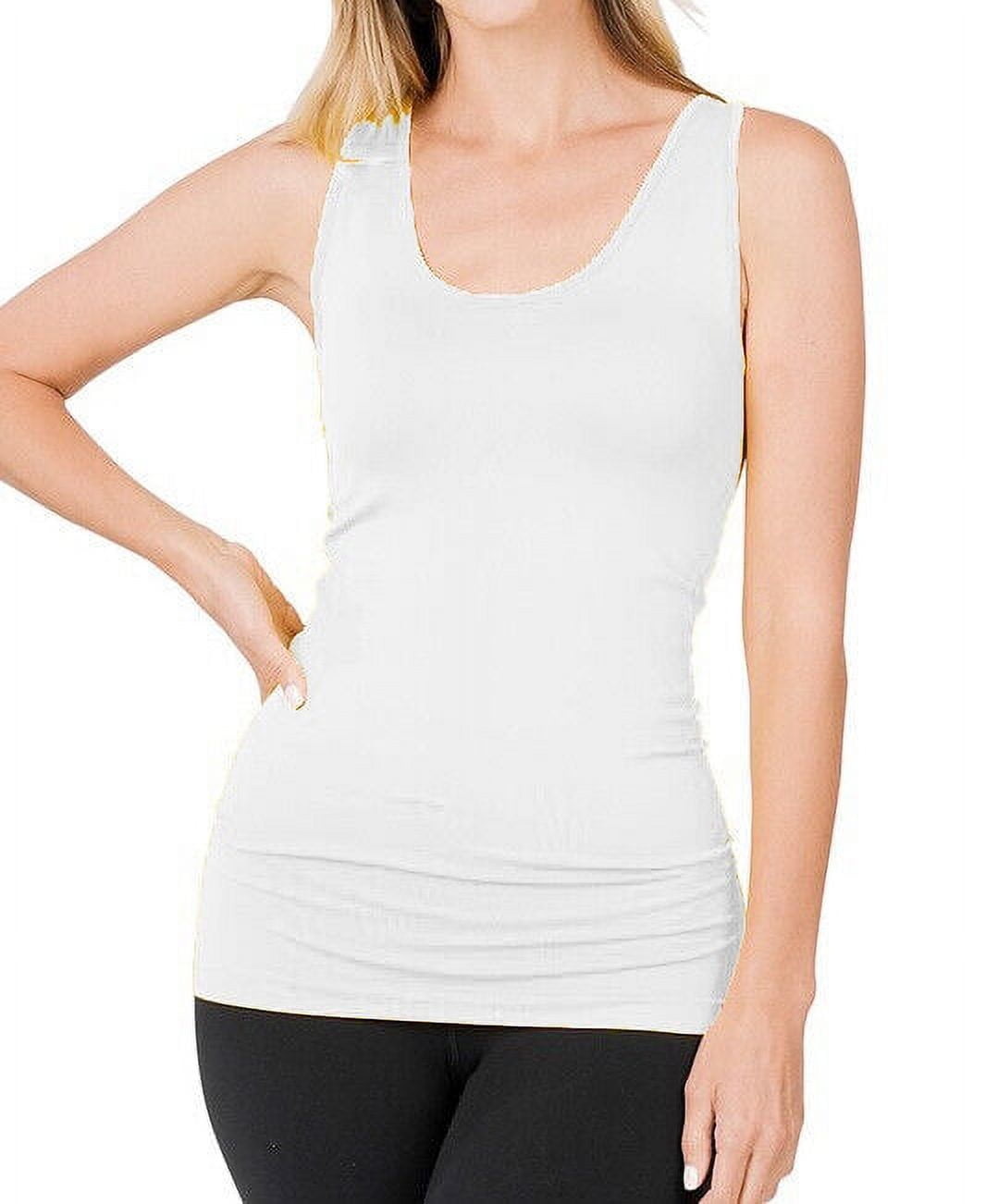 Racer Back Stretchy Muscle Shirt Solid Plain Cotton Spandex Fitted Tank ...