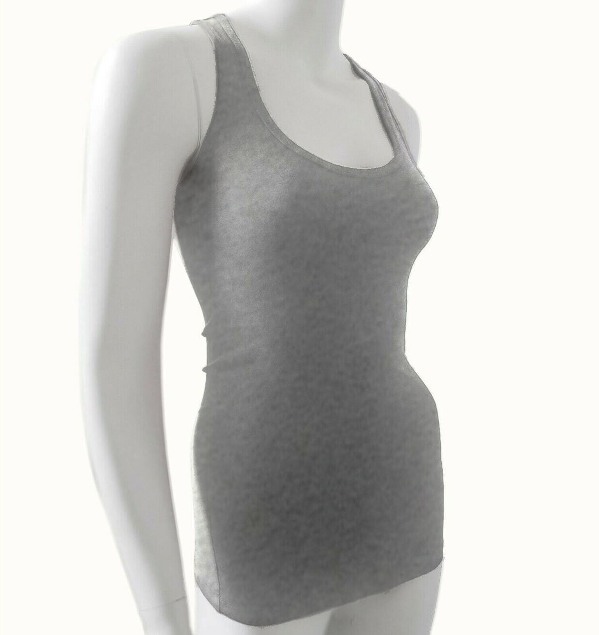 Racer Back Stretchy Muscle Shirt Solid Plain Cotton Spandex Fitted Tank ...
