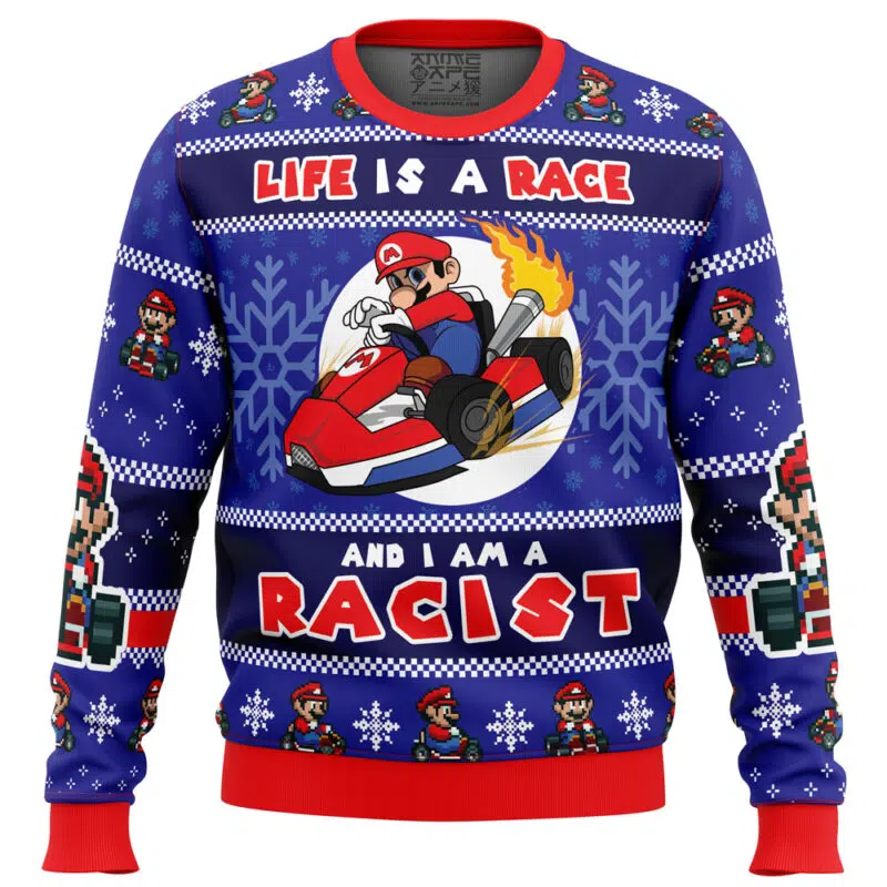 Racer Meme Mario Kart Super Mario Bros. Ugly Christmas Sweater ...