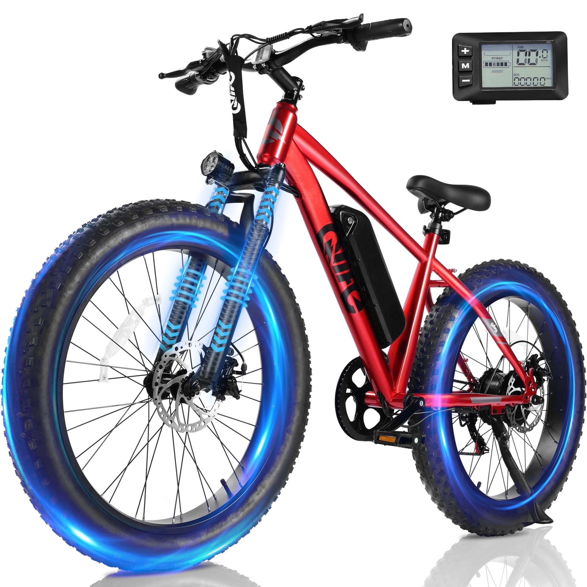 Qlife Racer Plus Adult Electric Bicycle, Electric Bike for Adults Peak 750W Motor Up to 20MPH, 4 ...