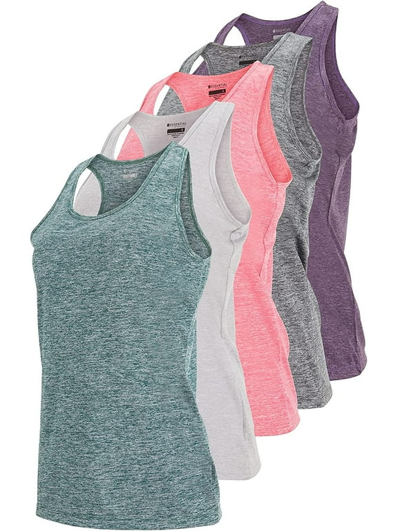 Cauagu Watercolor Sailboat for Women's Workout Tank Tops Sleeveless Running Loose Athletic Top ...