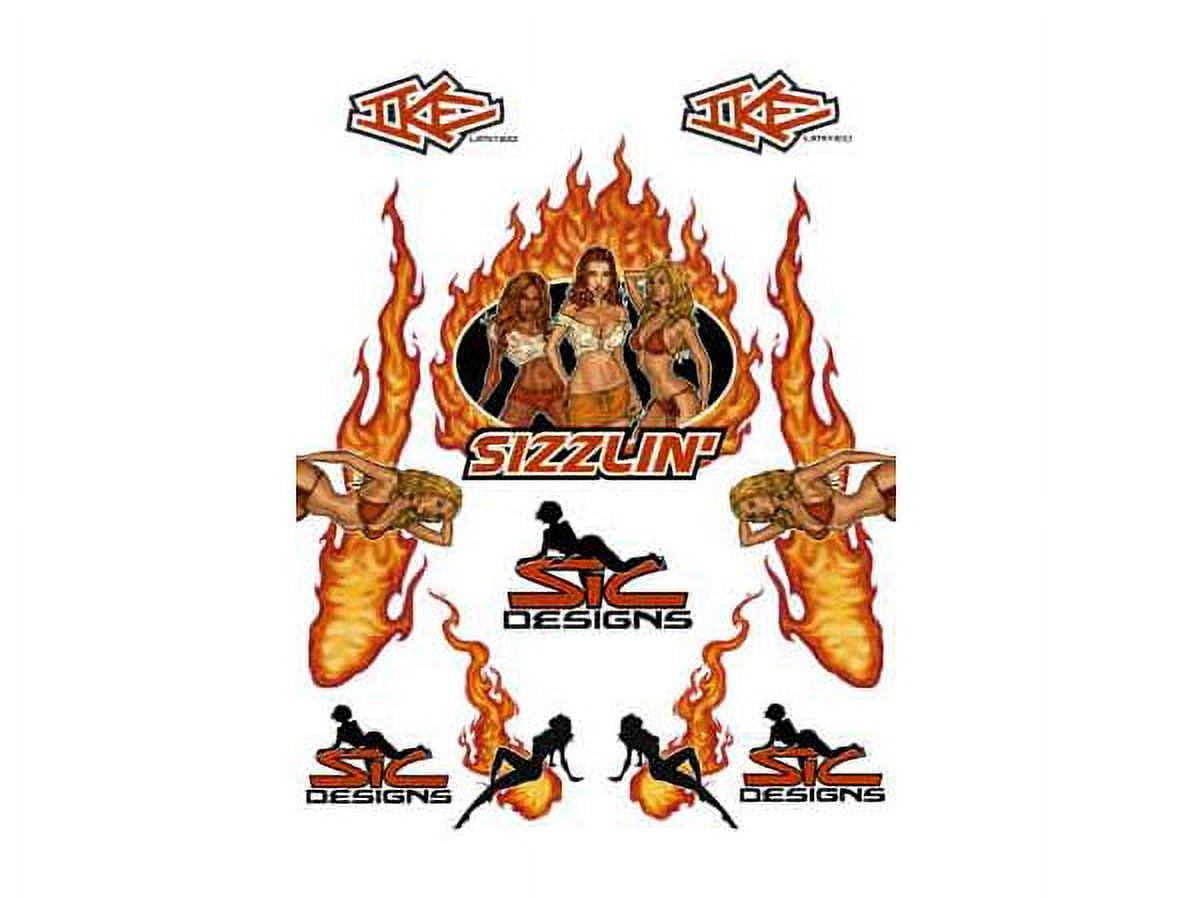 Racers Edge SIC038 Sizzlin Decal Sheet 8.5 X 11 RCESIC038 - Walmart.com