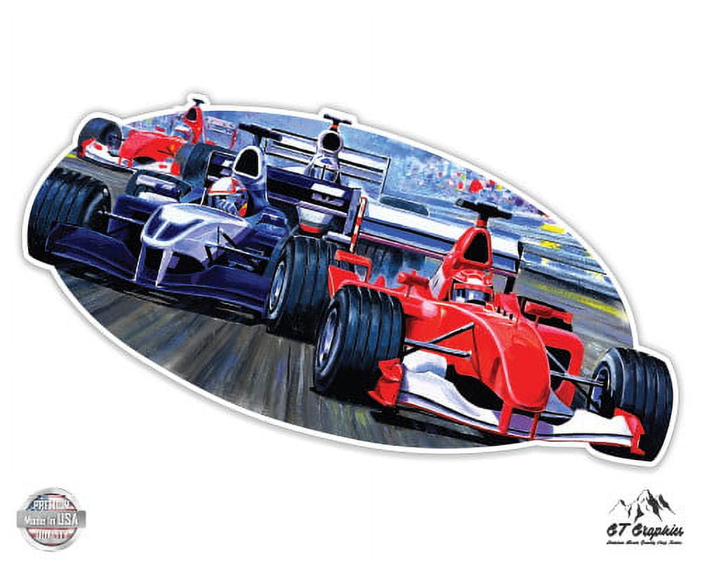 Racers Racing - 8" Vinyl Sticker - For Car Laptop I-Pad - Waterproof ...