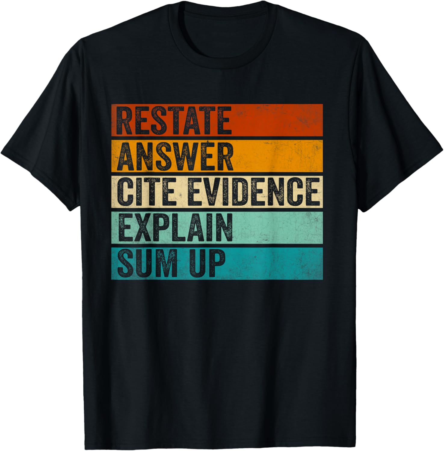 Races Writing Strategy Funny Text Evidence English Teacher T-Shirt men ...