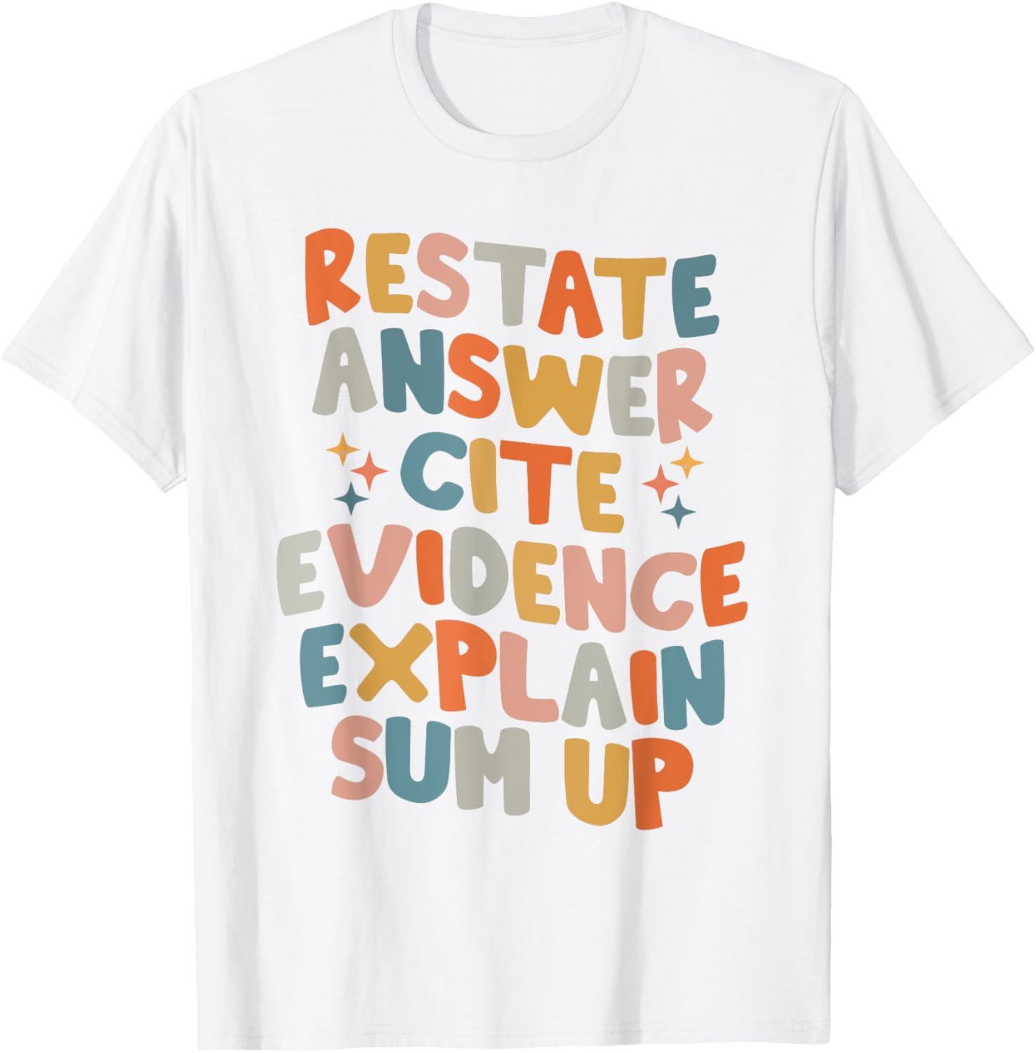 Races Writing Strategy Funny Text Evidence English Teacher T-Shirt men ...