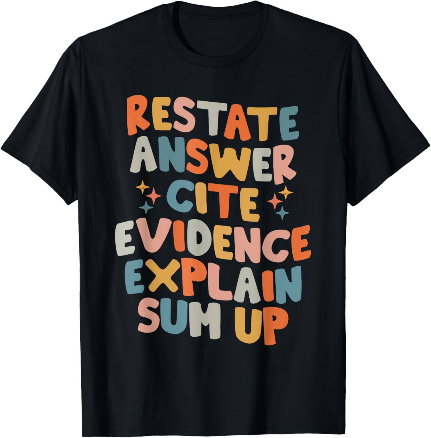 Races Writing Strategy Funny Text Evidence English Teacher T-Shirt men ...