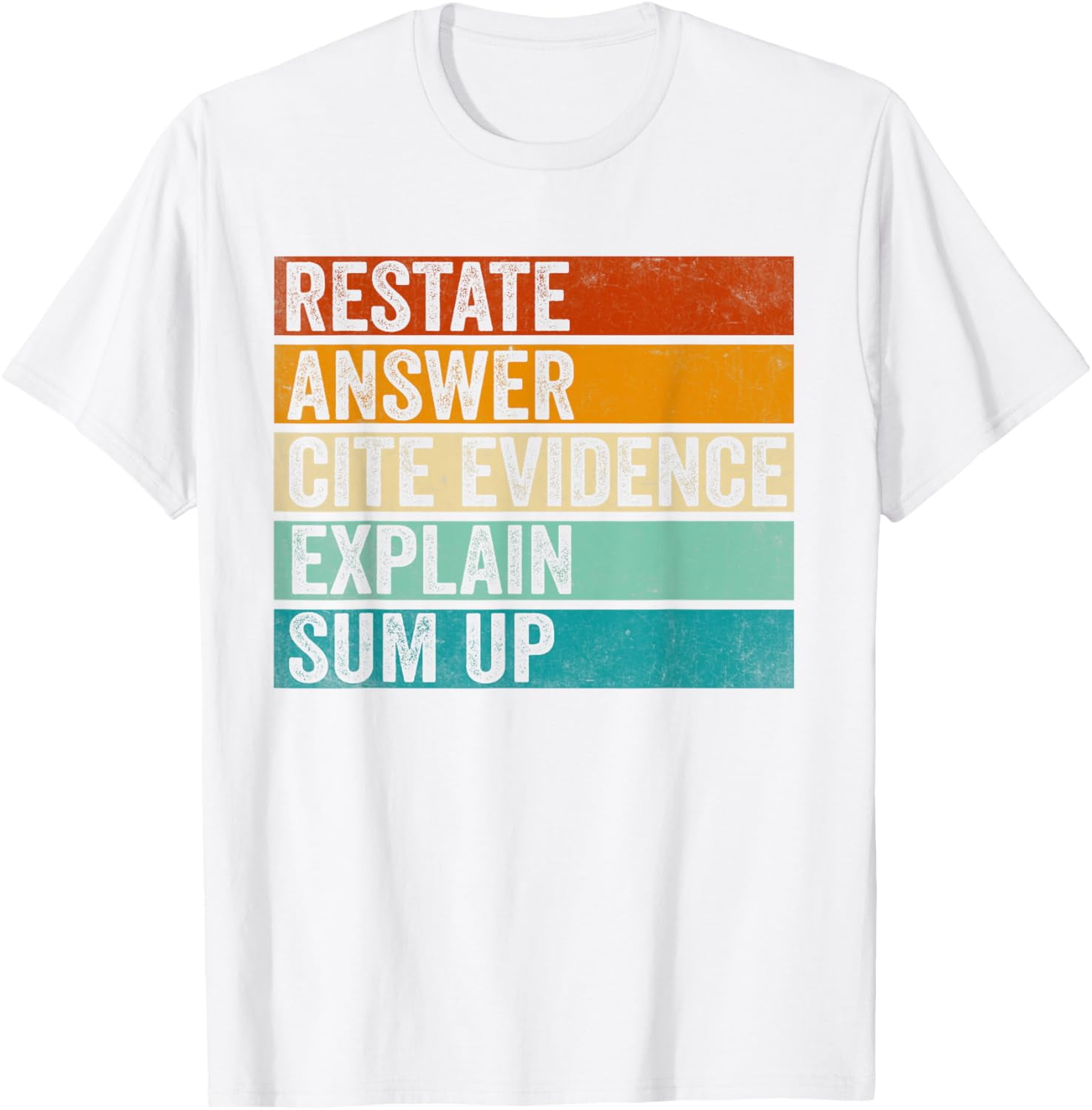 Races Writing Strategy Funny Text Evidence English Teacher T-Shirt men ...