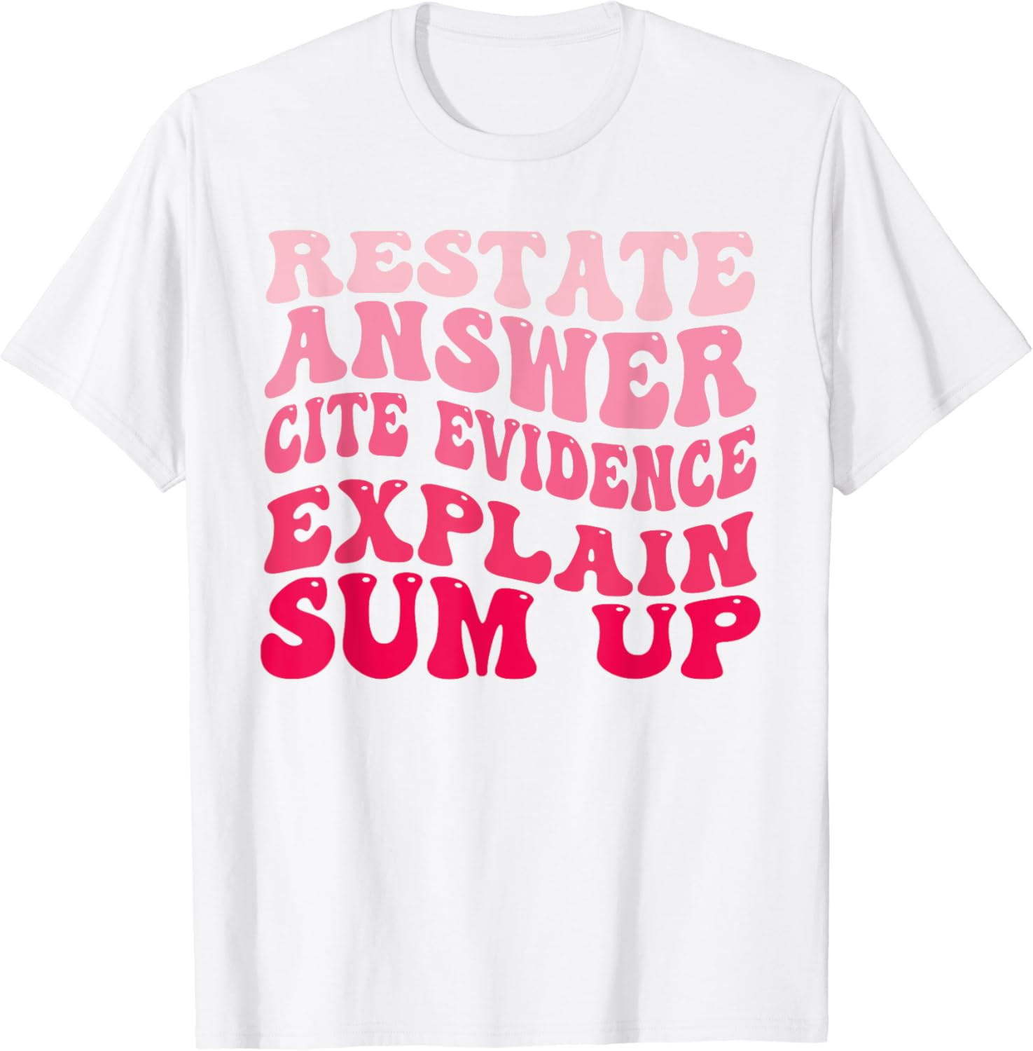 Races Writing Strategy Funny Text Evidence English Teacher T-Shirt100 ...