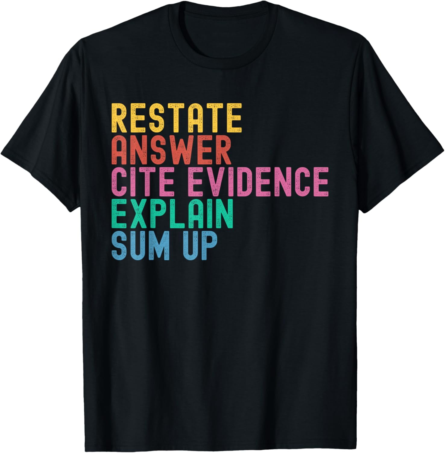 Races Writing Strategy Funny Text Evidence English Teacher T-Shirt ...