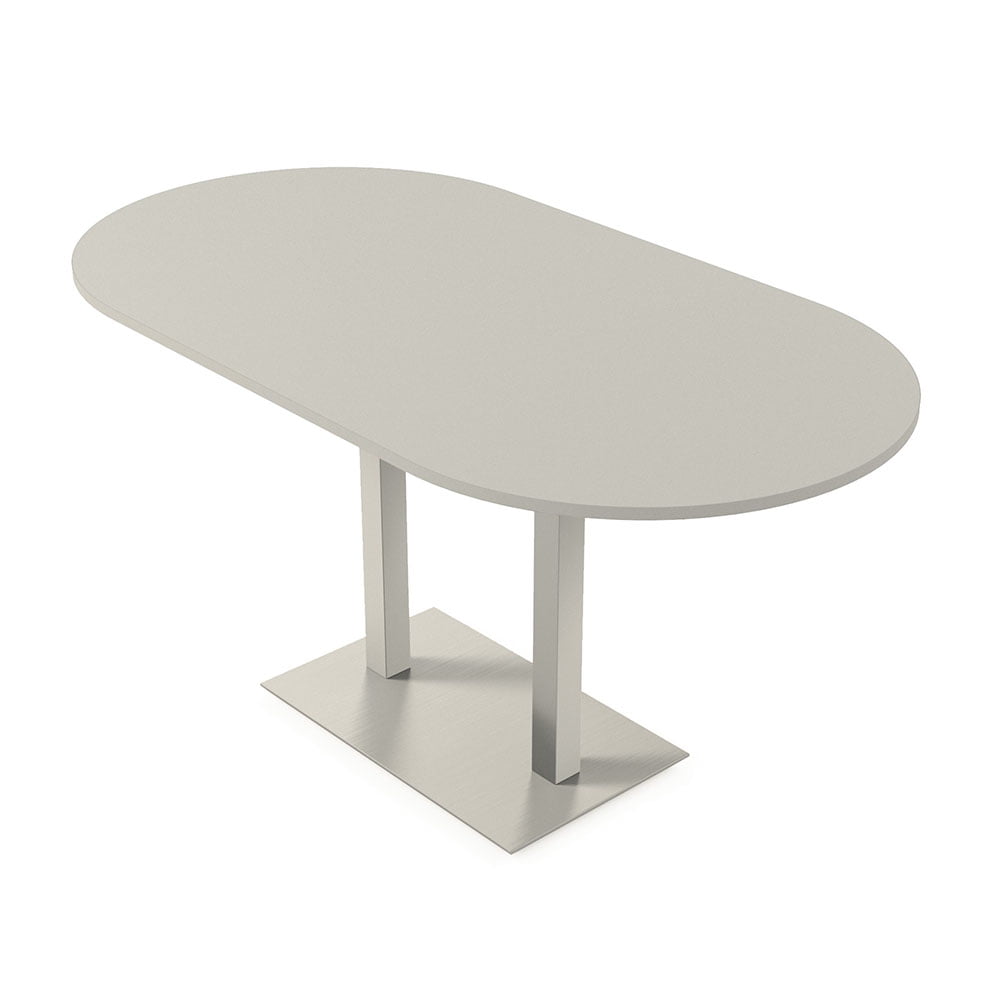Racetrack Bistro Height Meeting Table T-Shaped Metal Base 46x84 Bar Table - Walmart.com